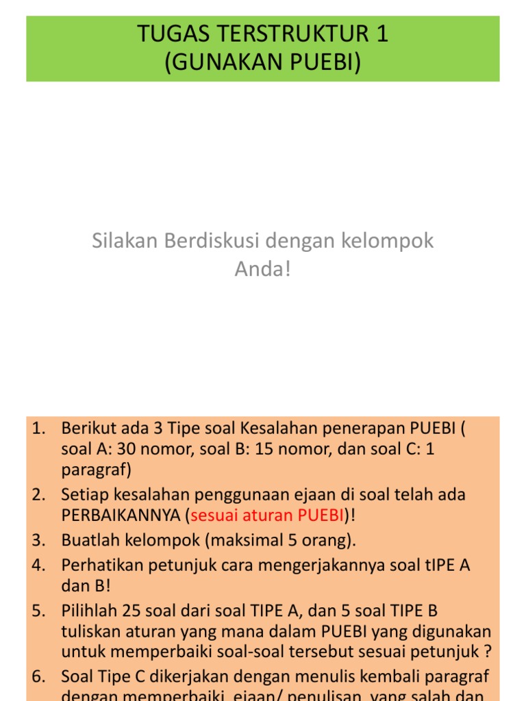 Latihan Menggunakan PUEBI | PDF