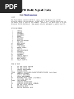 PHX PD Radio Codes | PDF