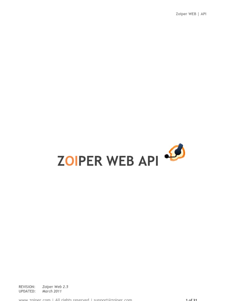 Zoiper Web API Documentation Guide | PDF | Information Technology | Software