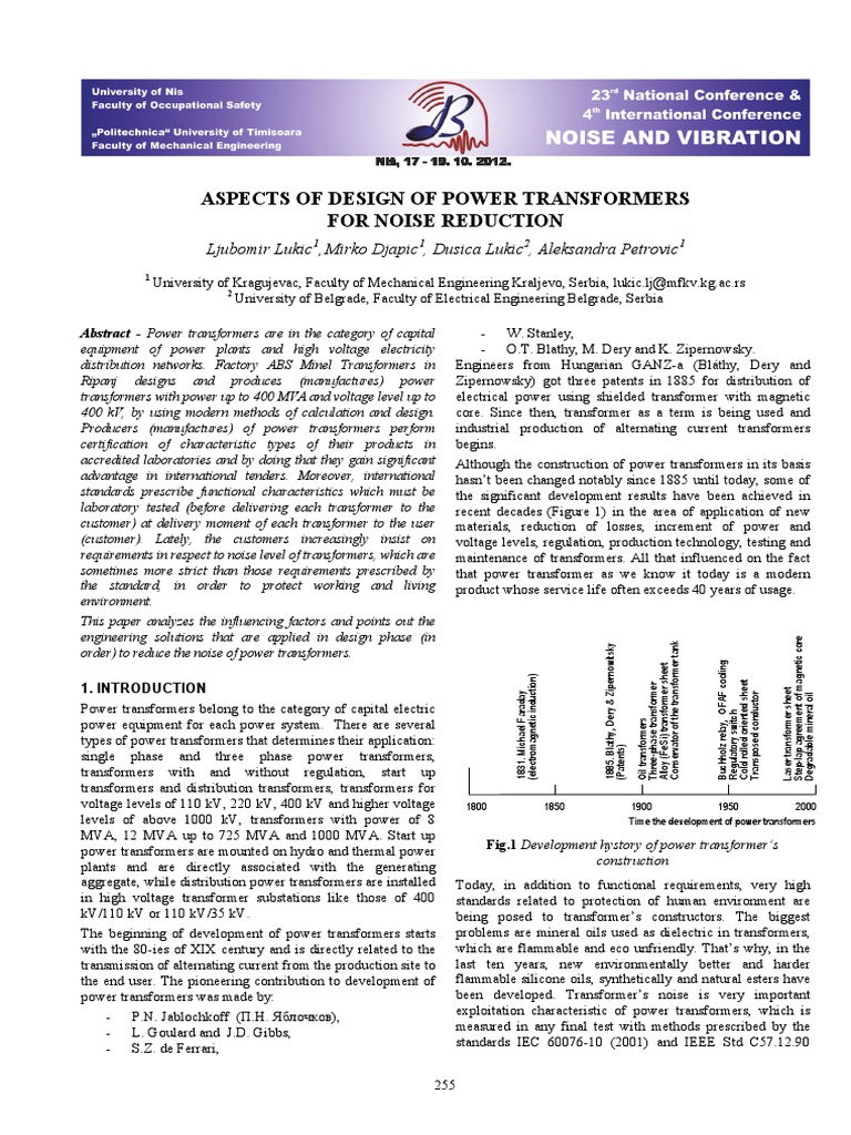 Reduction - The Noise of Transformers | PDF | Transformer | Resonance