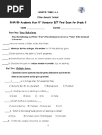 Grade 4 ICT Final Exam | PDF | Software | Computing