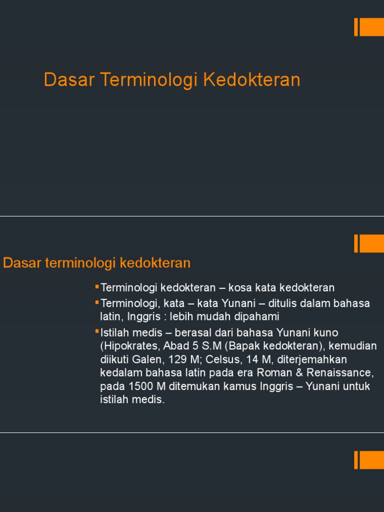 Dasar Terminologi Kedokteran | PDF