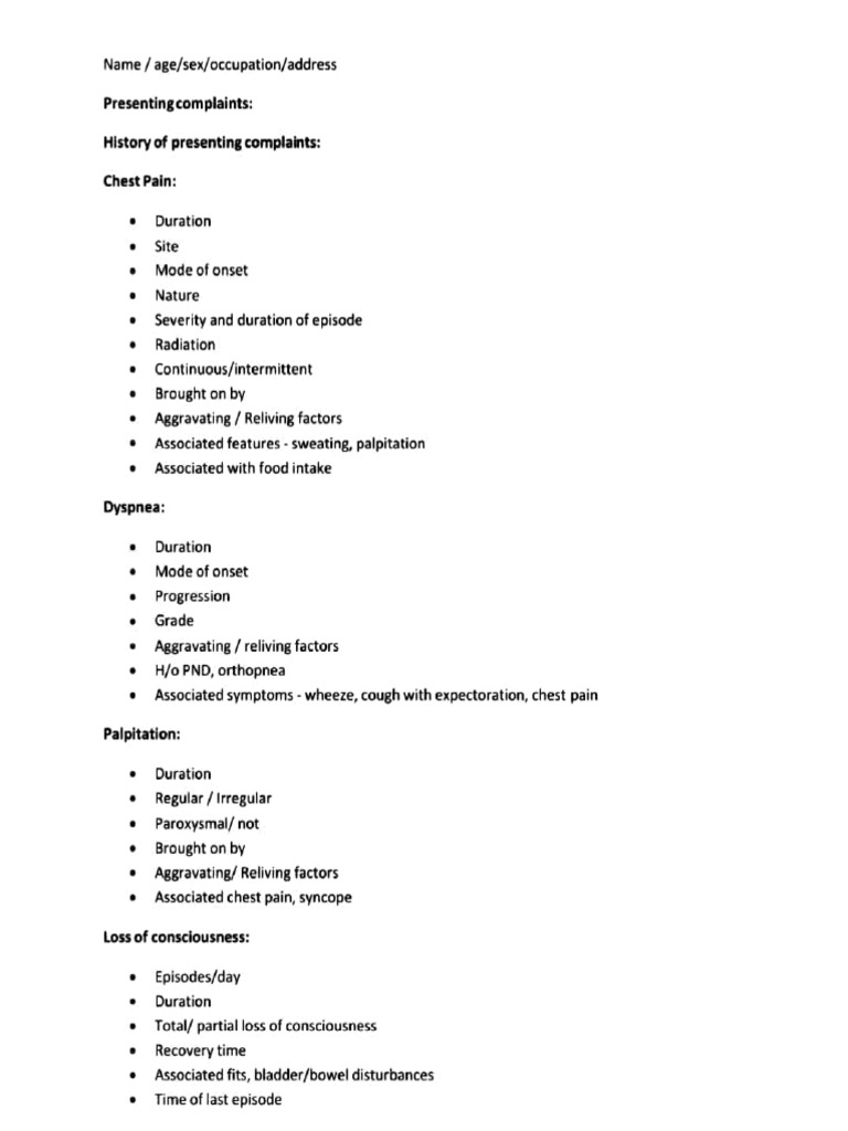 CVS Case Sheet Proforma | PDF | Pulse | Clinical Medicine