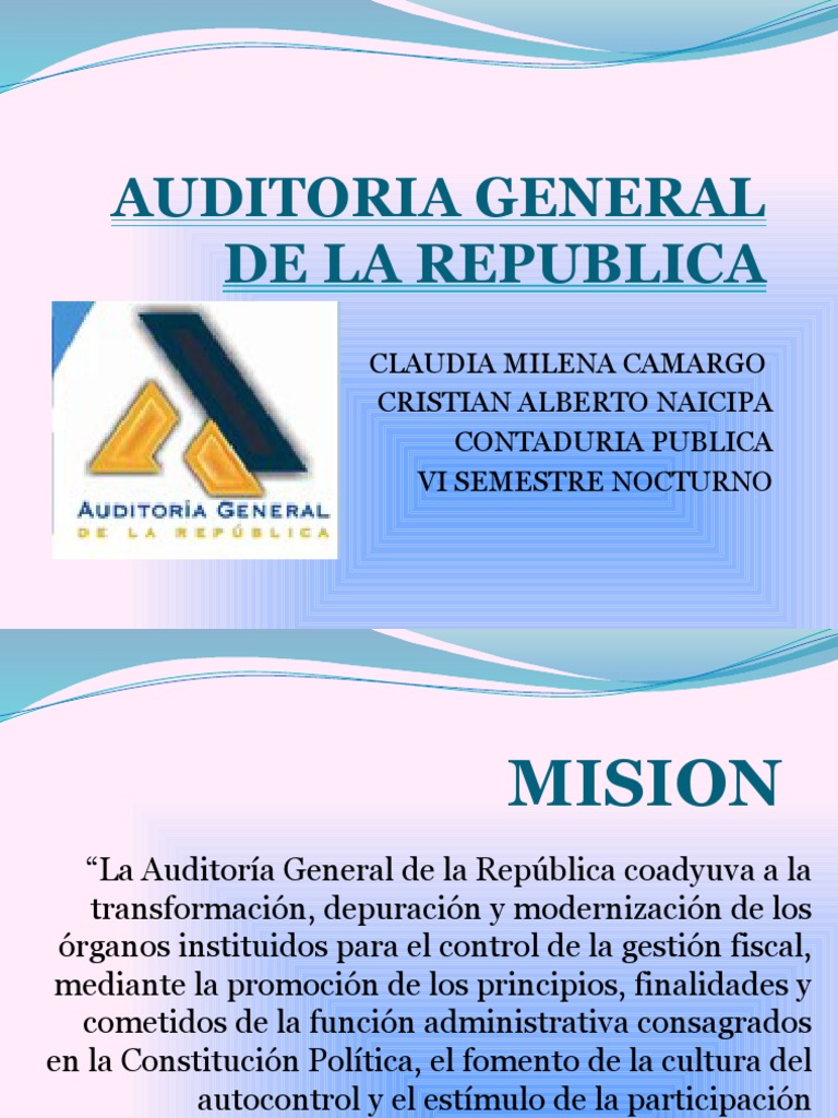 Auditoria General de La Republica | PDF | Contralor | Participación pública