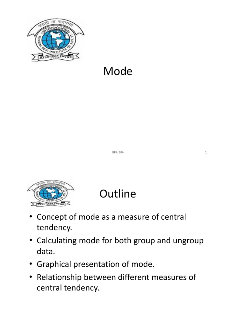 Mode | PDF | Mode (Statistics) | Histogram