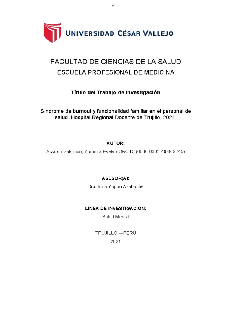 Caratula Ucv | PDF | Relaciones personales, crianza y desarrollo ...