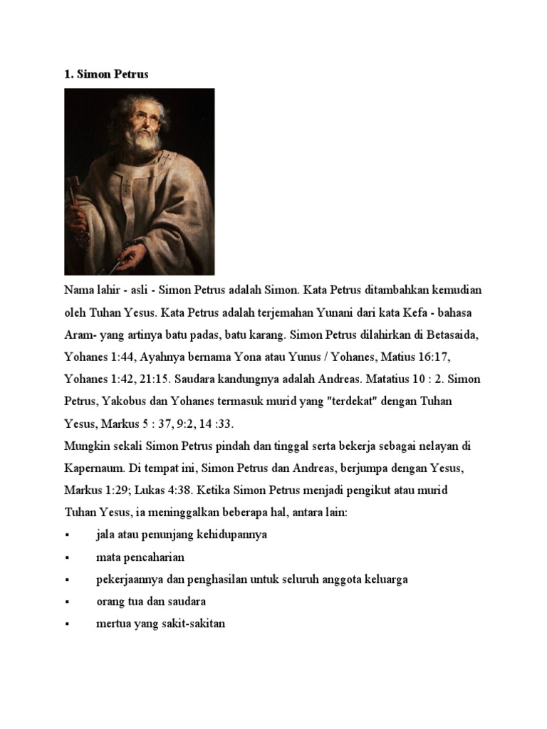 Biografi 12 Murid Yesus | PDF