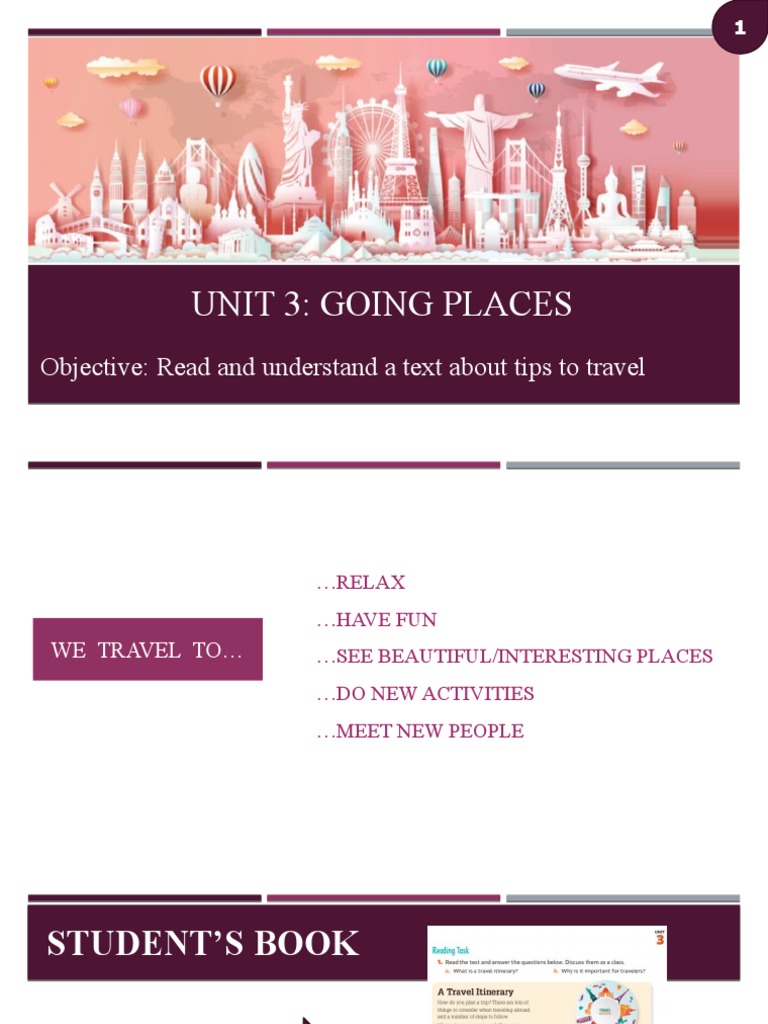 8° Unit 3 Going Places cLASS 3 | PDF