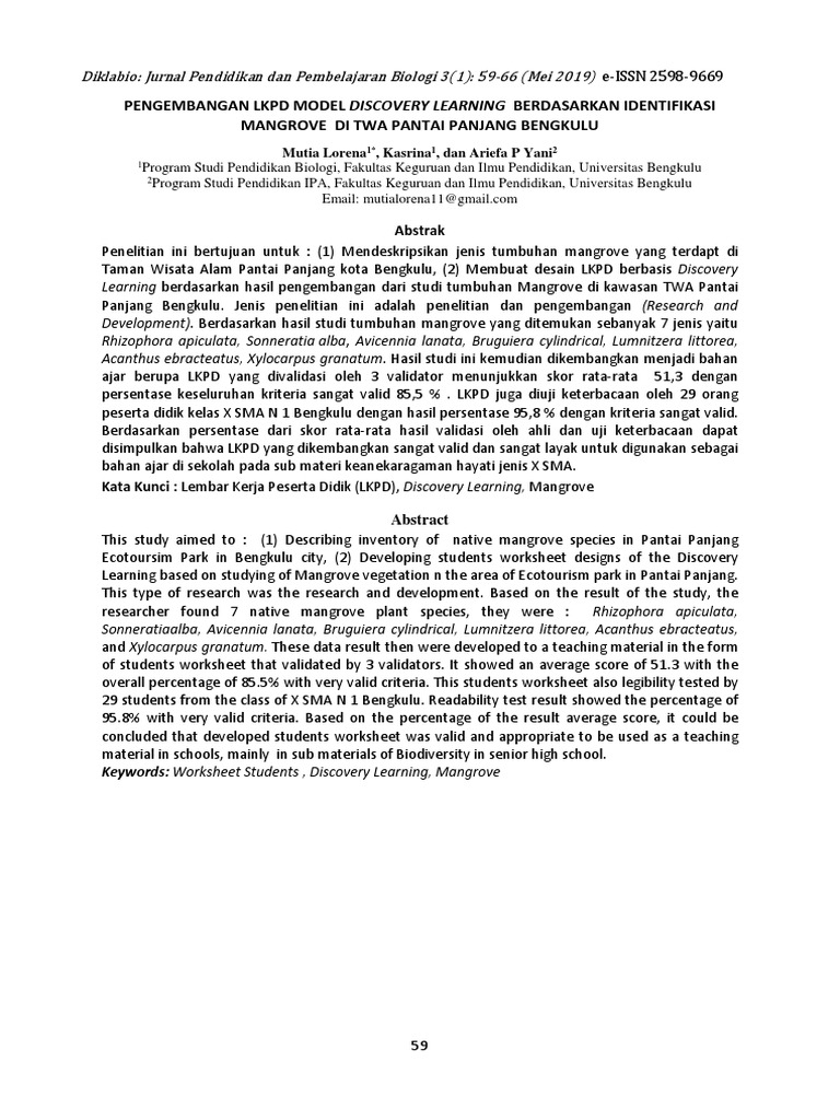 Pengembangan LKPD Model Discovery Learning Berdasa | PDF