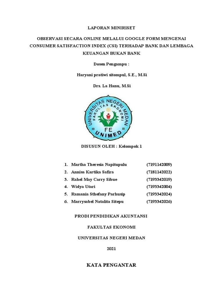 LAPORAN MINIRISET Bank | PDF