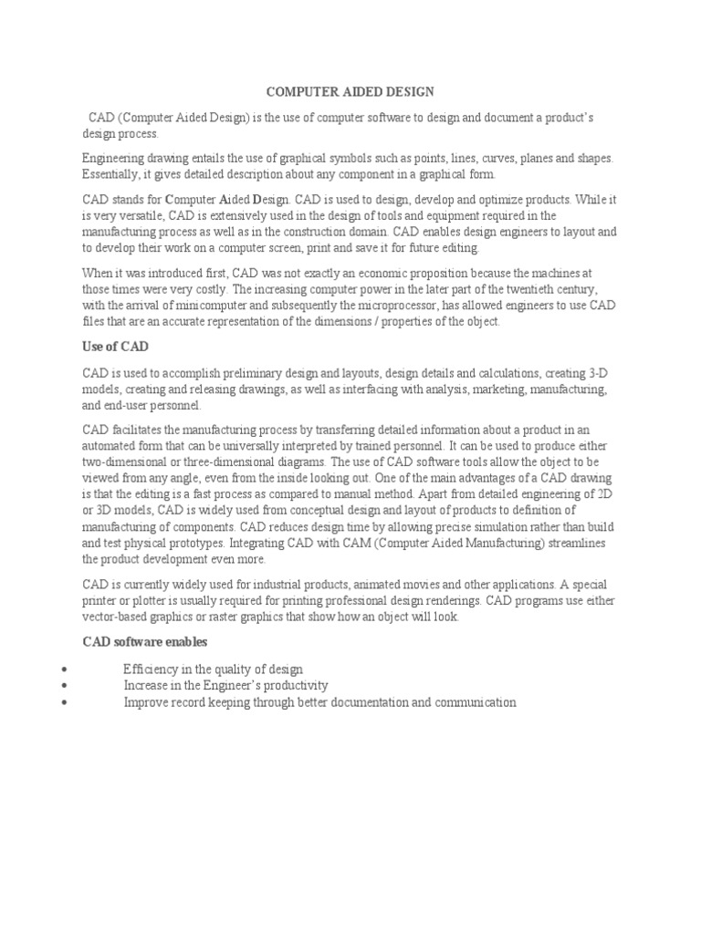 Computer Aided Design | Download Free PDF | Computer Aided Design | Design