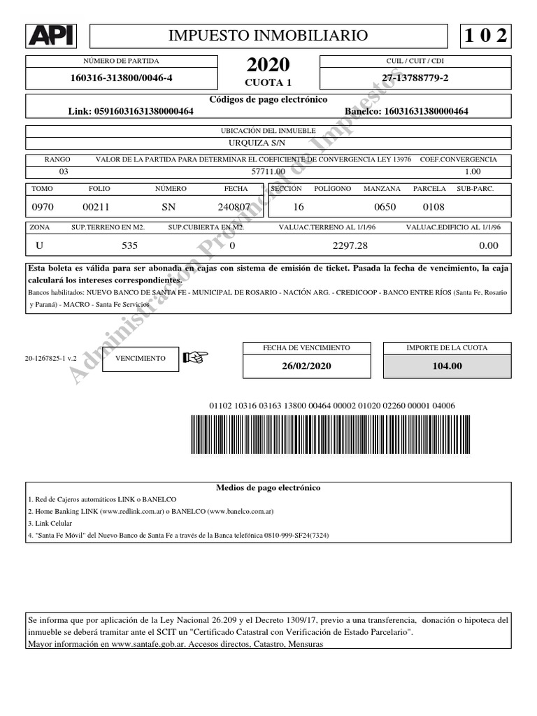 Boleta Inmobiliario | PDF | Servicios financieros | Industrias de servicio