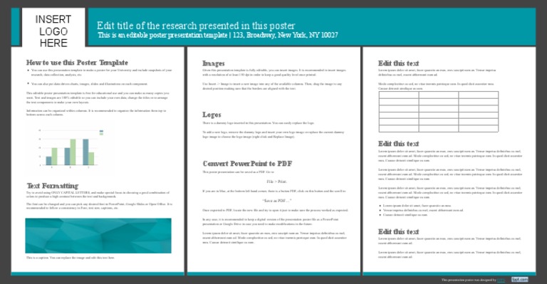 Poster Presentation Templates 55x28.5 | PDF | Communication Design ...