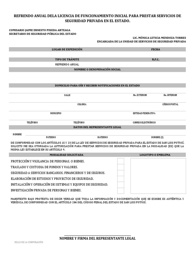 Formato Solicitud Refrendo | PDF | Gobierno