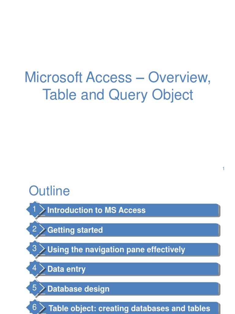 Microsoft Access - Overview, Table and Query Object: Computing Fundamentals | PDF | Microsoft ...