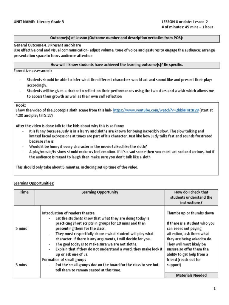Lesson Plan 2 - Final Draft | PDF | Lesson Plan | Behavior Modification