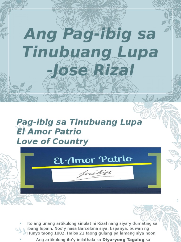 El Amor Patrio Slides | PDF