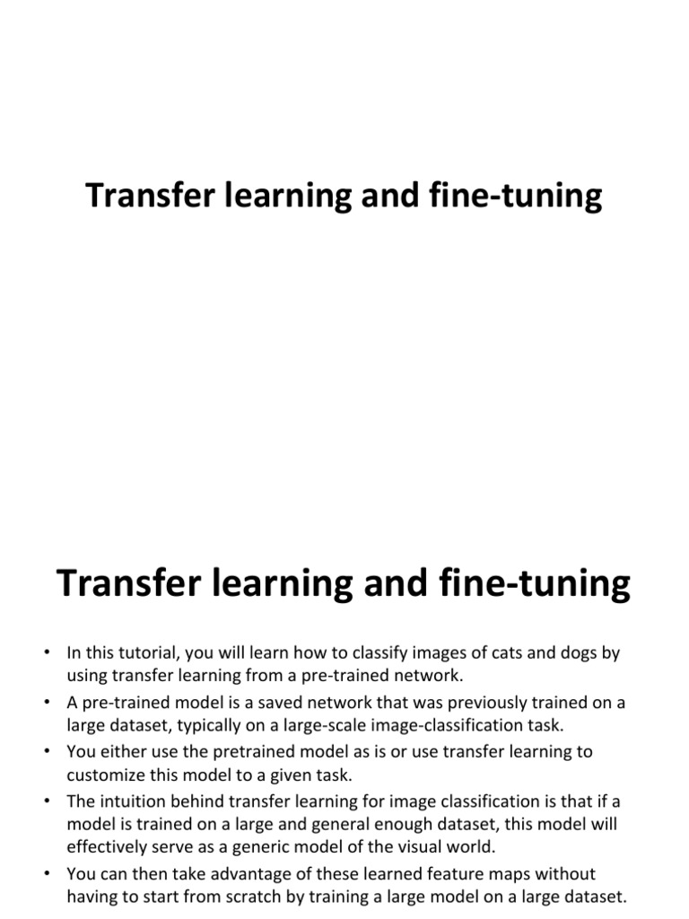 Transfer Learning and Fine-Tuning | Download Free PDF | Learning ...