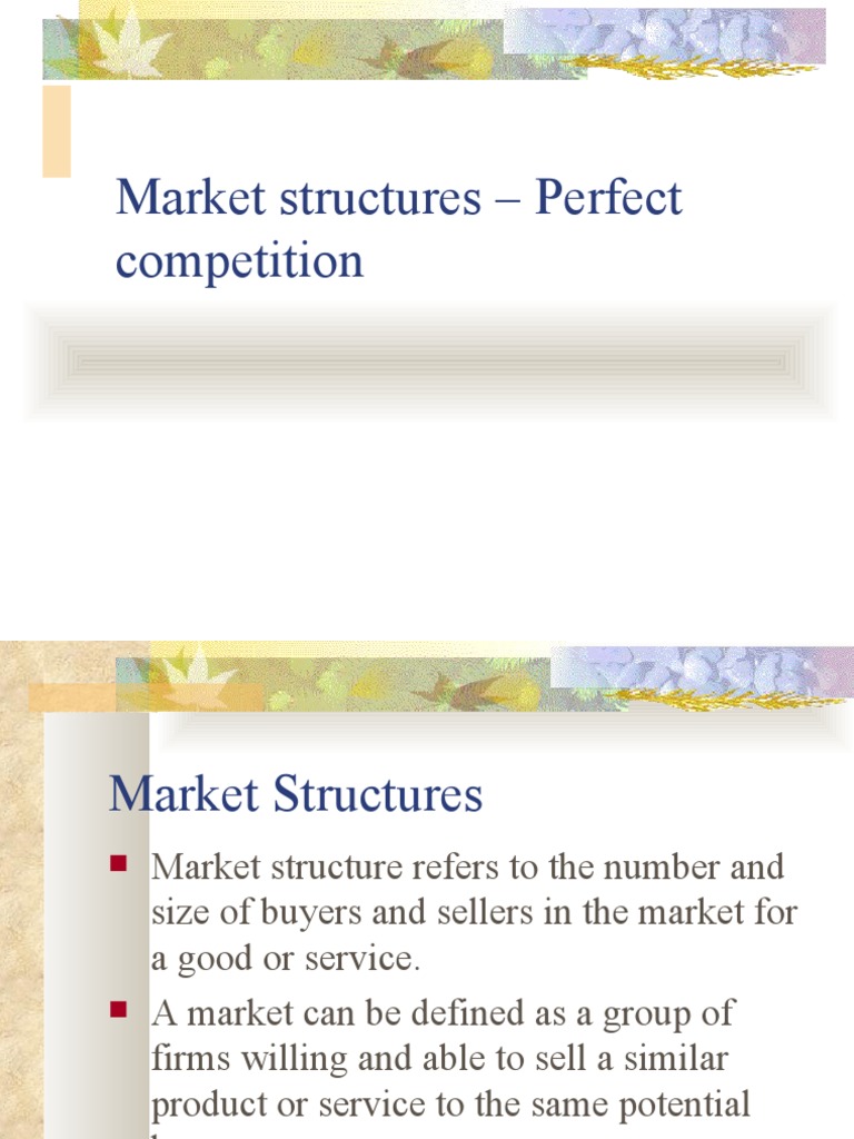 Lecture 16 Market Structures-Perfect Competition | PDF | Perfect ...