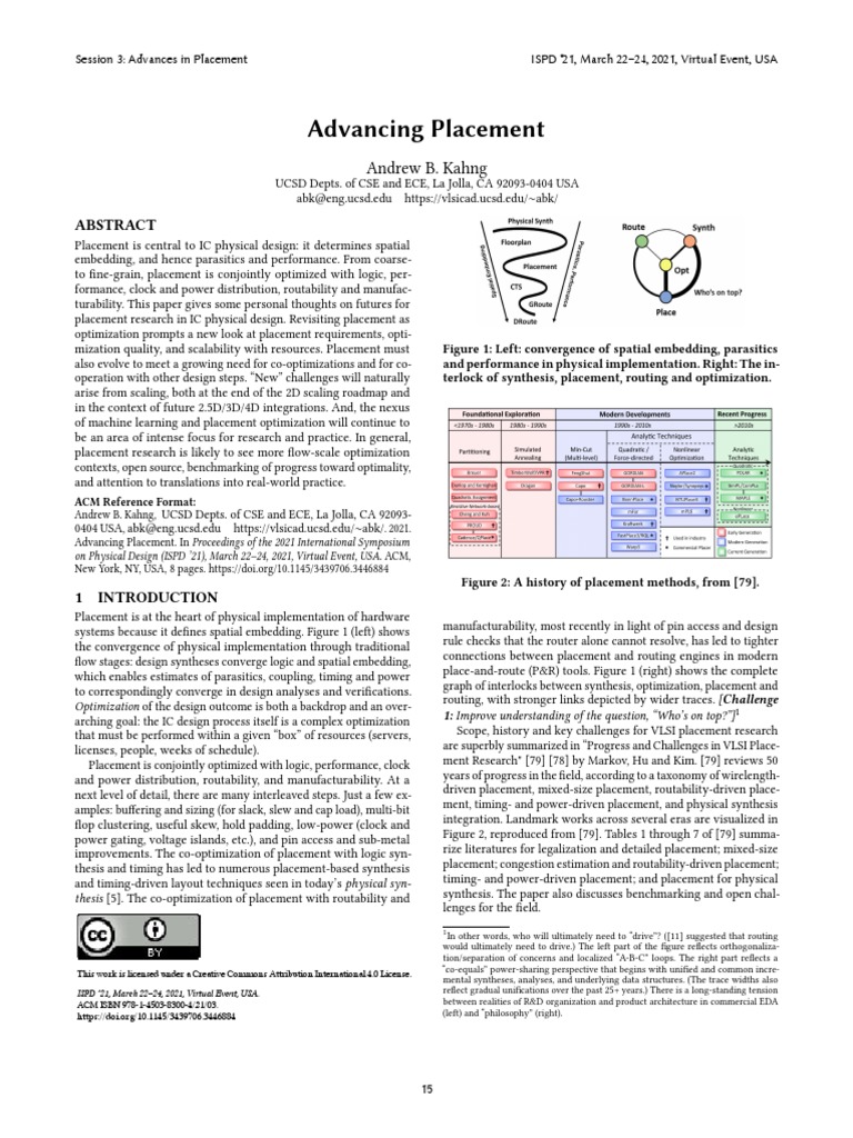 Advancing Placement: Andrew B. Kahng | PDF | Mathematical Optimization ...
