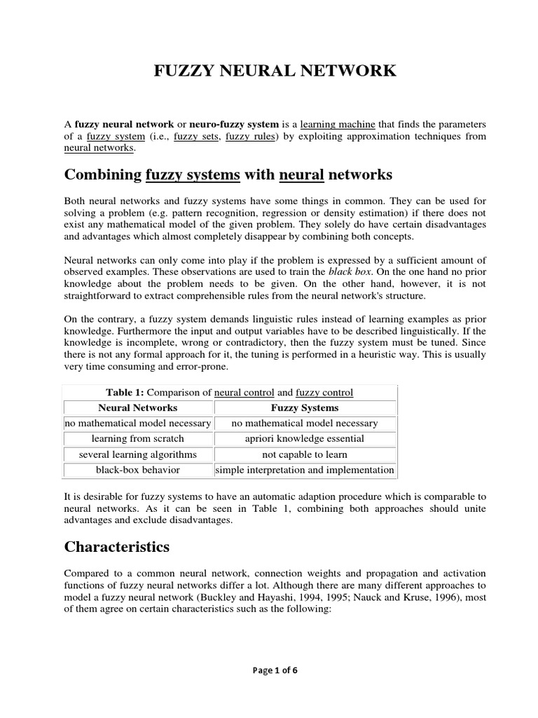 Fuzzy Neural Network | PDF | Artificial Neural Network | Fuzzy Logic
