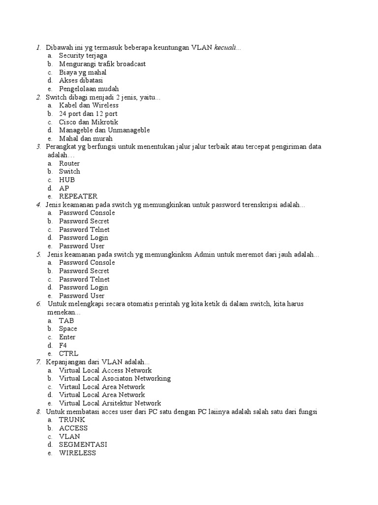 Soal Aij Xi TKJ 2 | PDF