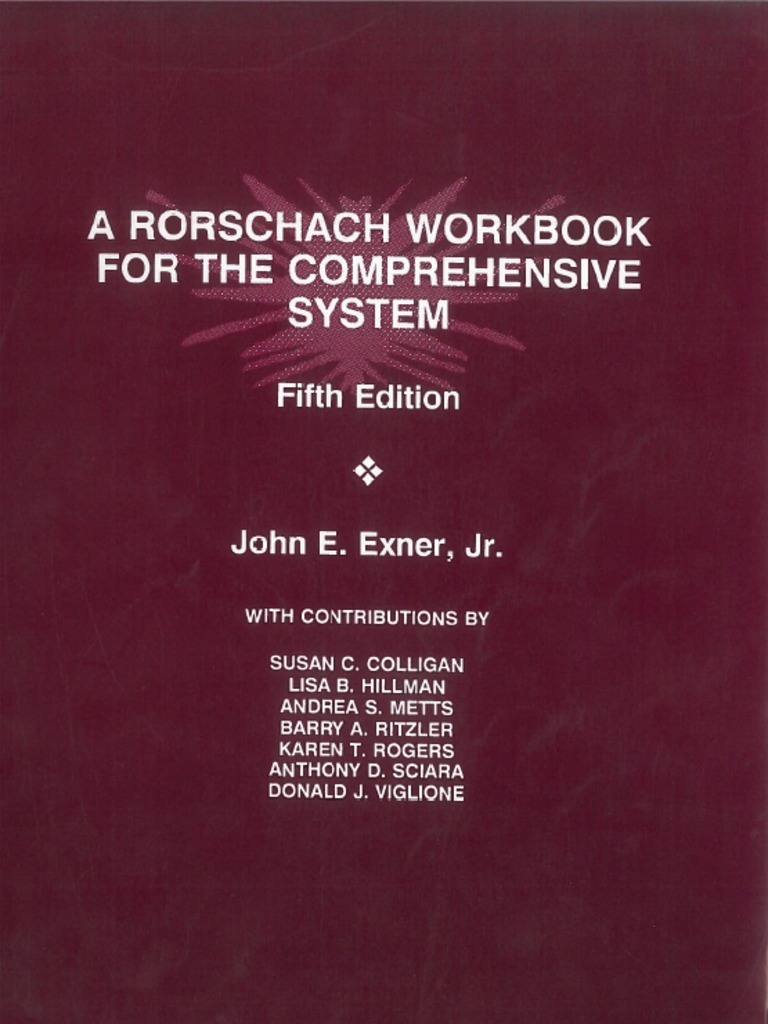 A Rorschach Workbook For The Comprehensive System | PDF