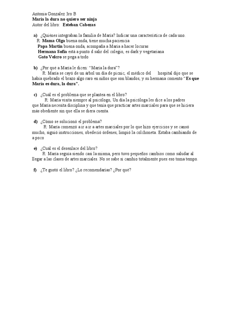 Análisis de "María la dura" | PDF