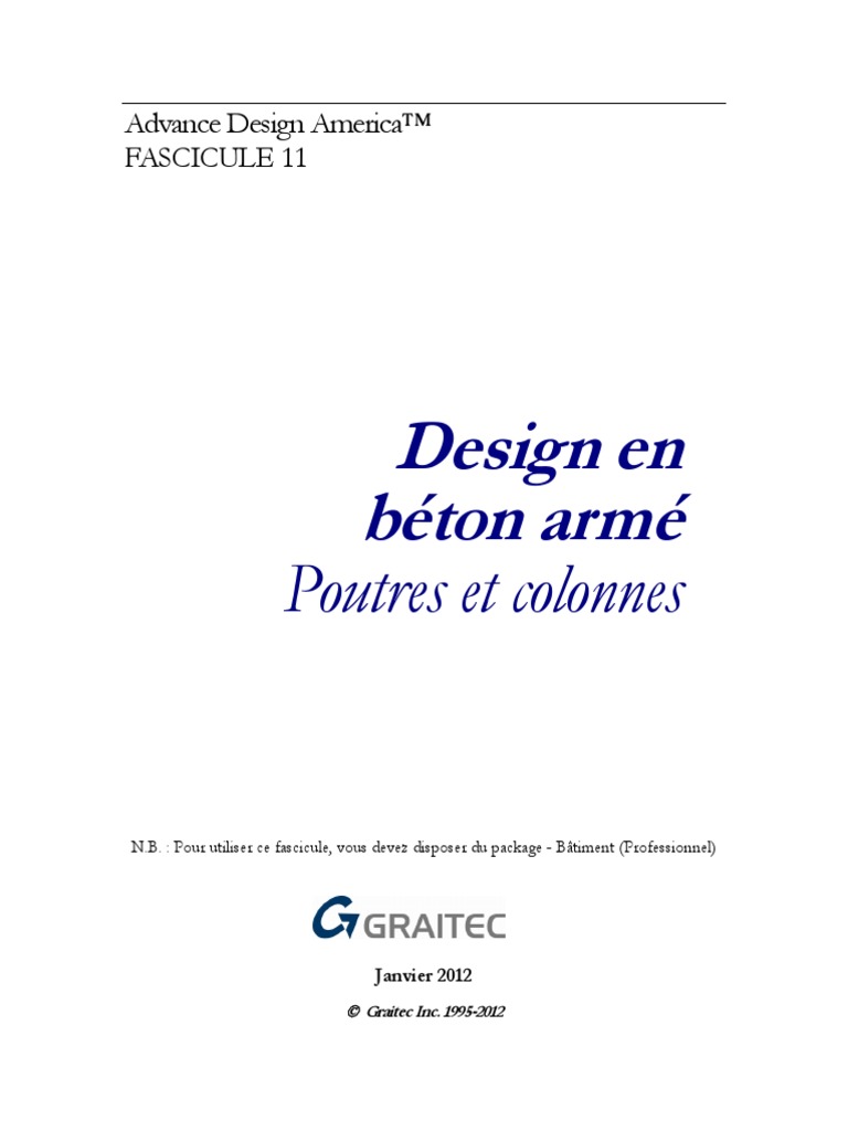 ADA Fascicule 11 - Design en Beton Arme | PDF | Béton armé | Ingénierie des structures