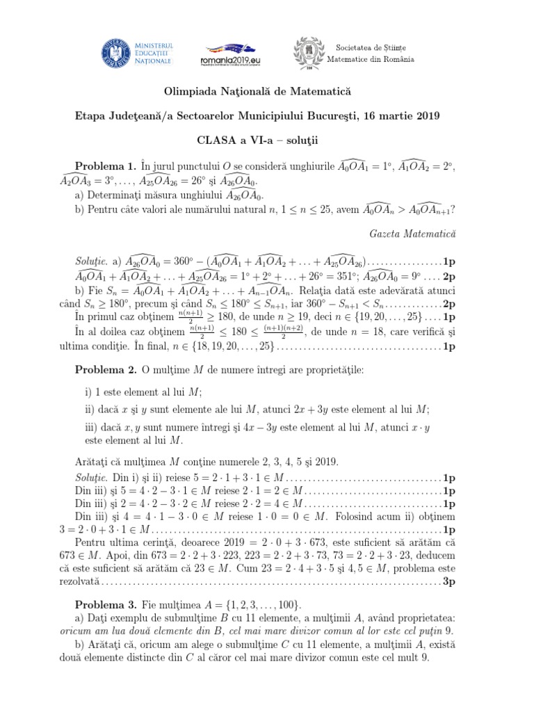 Barem Clasa6-3 | PDF