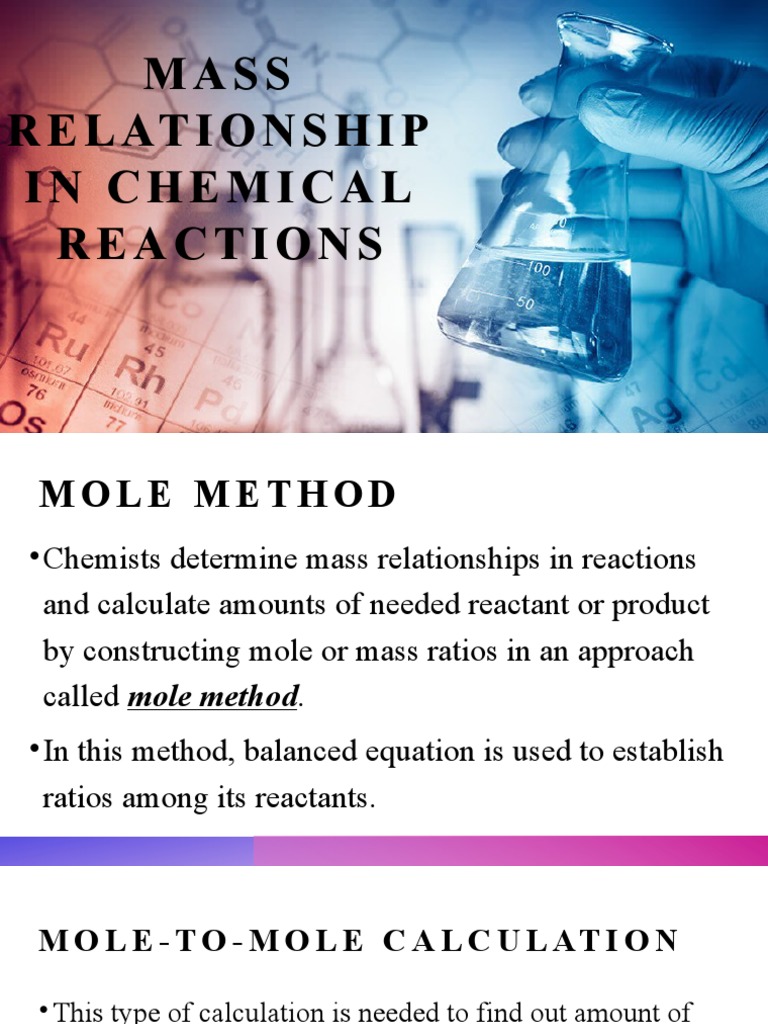 Mass Relationships in Chemical Reactions | PDF | Mole (Unit) | Chemical ...