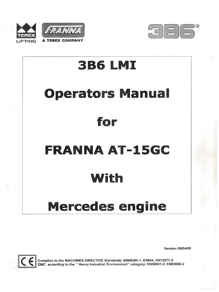 Operator Manual 3B6 | PDF