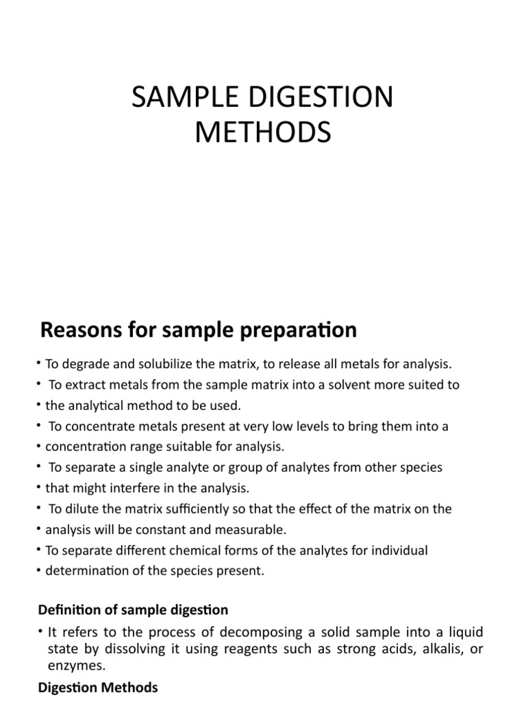 Sample Digestion Methods | PDF | Nitric Acid | Acid