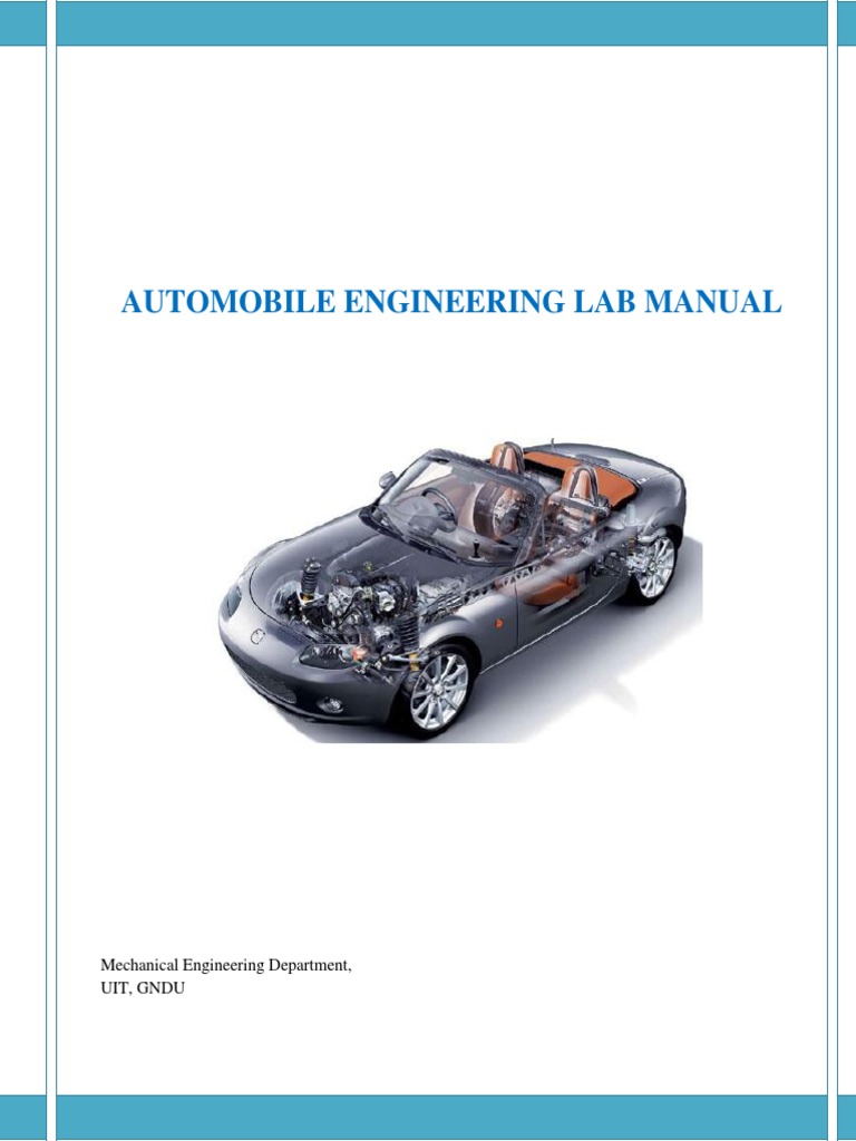 LAB Manual Automobile-Engineering | PDF | Clutch | Internal Combustion ...
