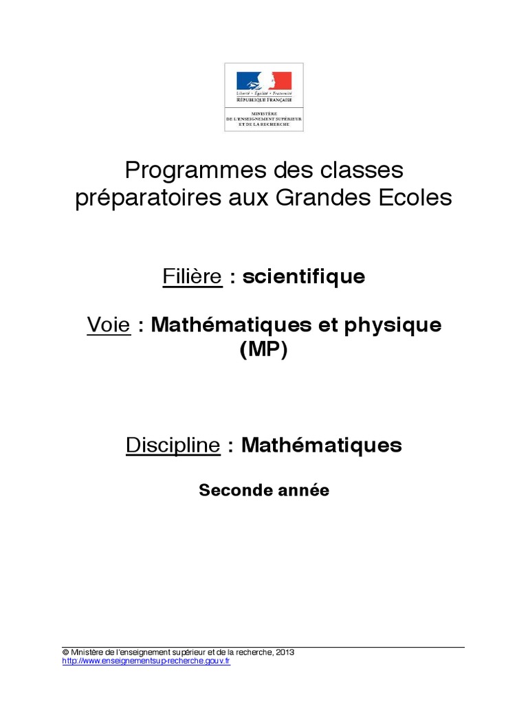 Programme MP | Download Free PDF | Valeur propre, vecteur propre et ...