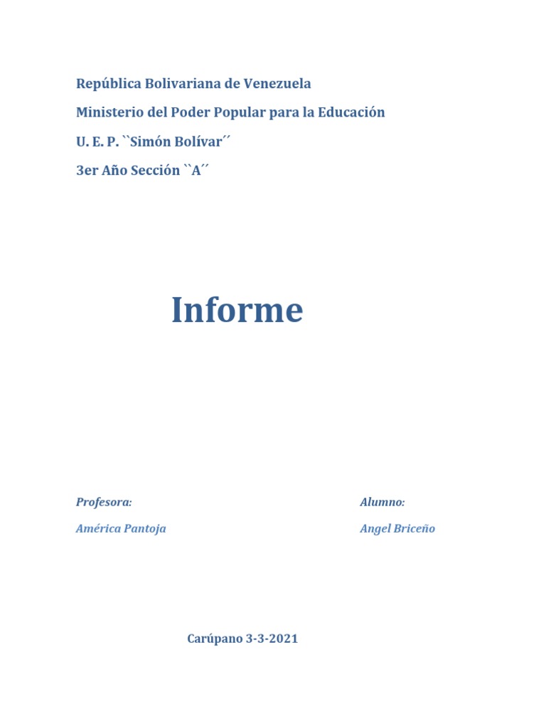 Informe Expositivo | PDF