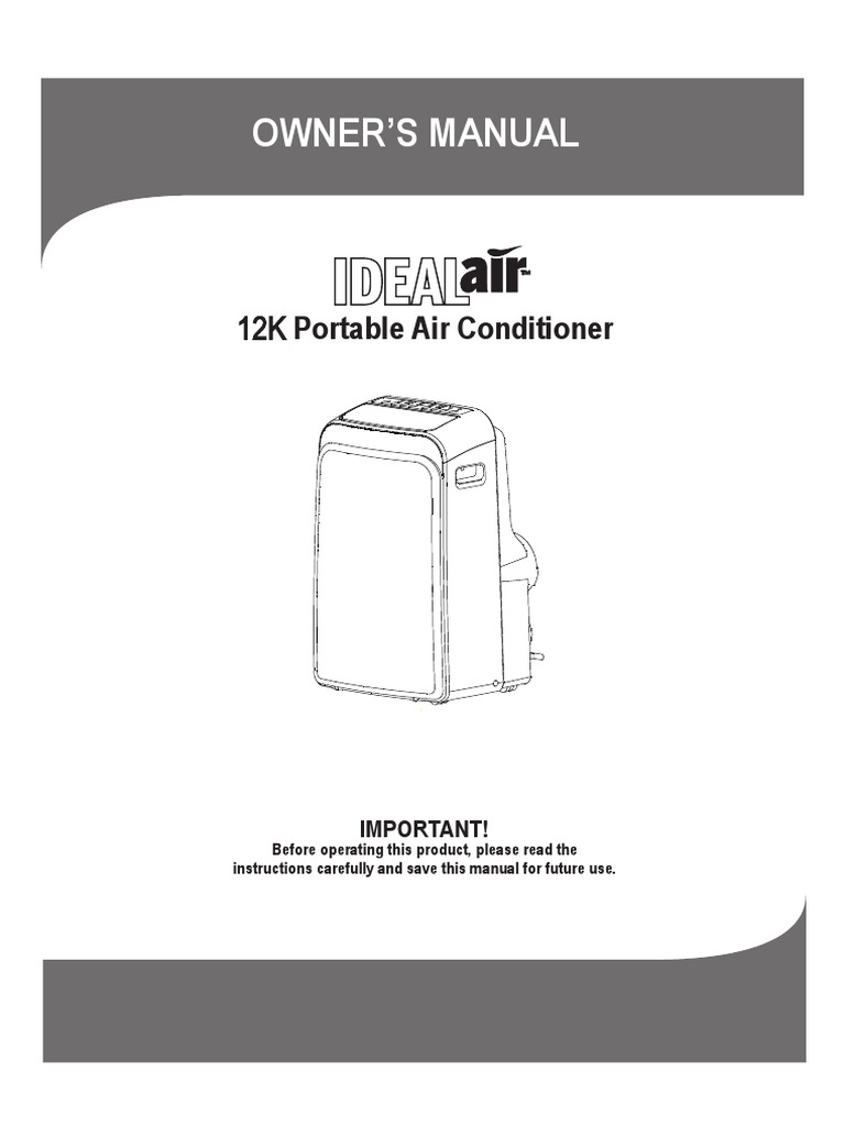 Owner'S Manual: 12K Portable Air Conditioner | PDF | Window | Air ...