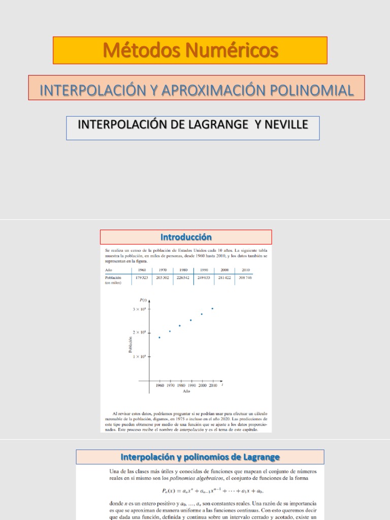 4-Interpolación de Lagrange - Neville | PDF