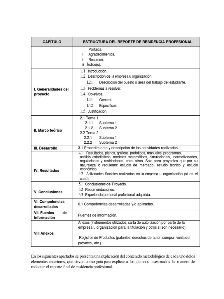 Informe Tecnico de Residencia Profesional | Descargar gratis PDF | Teoría