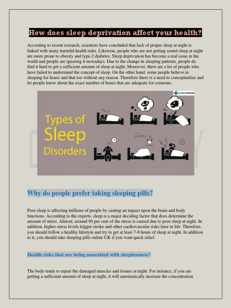 Health Risks of Sleep Deprivation | PDF | Sleep | Sleep Deprivation