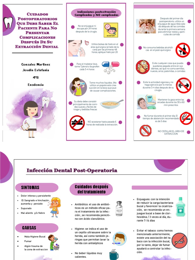 Cuidados Post-Operatorios de Una Extraccion | PDF | Higiene oral ...
