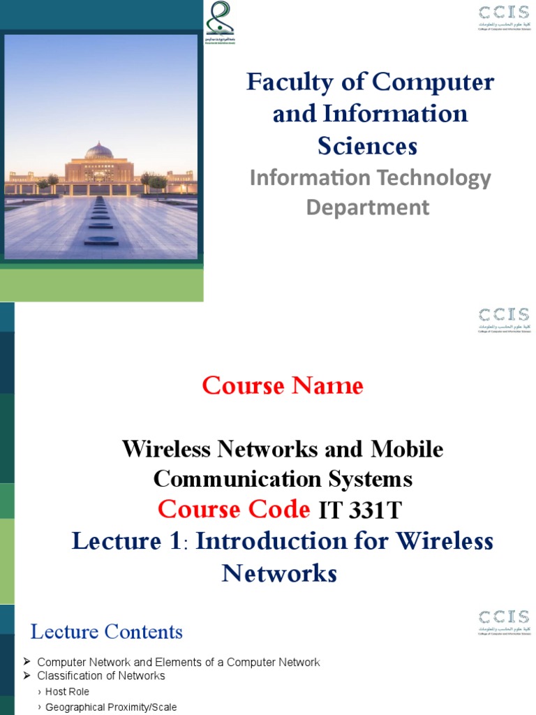 Lec 1-Modified-Introduction For Wireless Networks | PDF | Computer ...