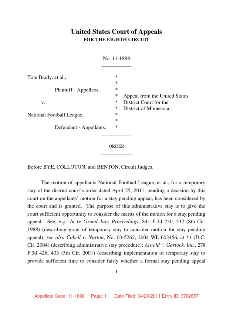 Ca8 Temporary Stay Granted | PDF