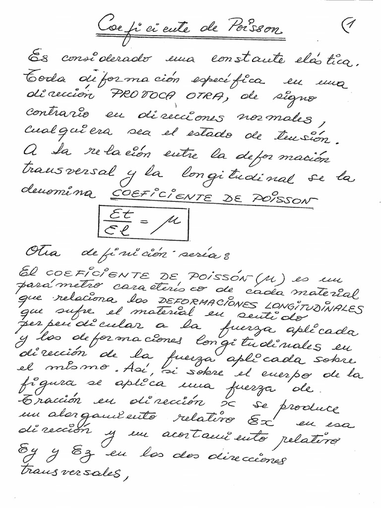 Coeficiente de Poisson | PDF | Ingeniería de Edificación | Sedimentología