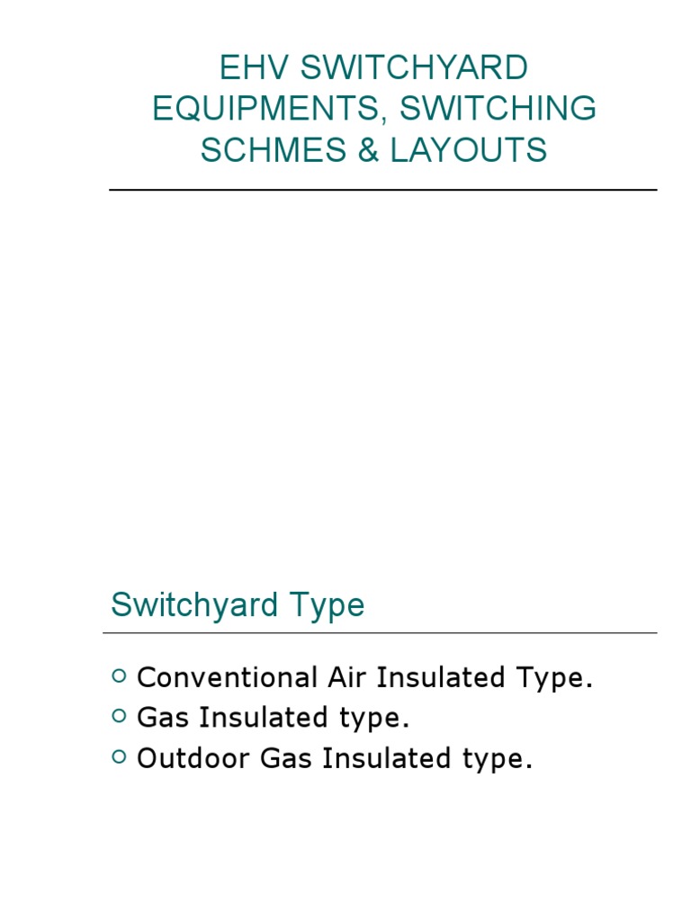 EHV Switchyard Design and Layout Guide | PDF | Electrical Substation ...
