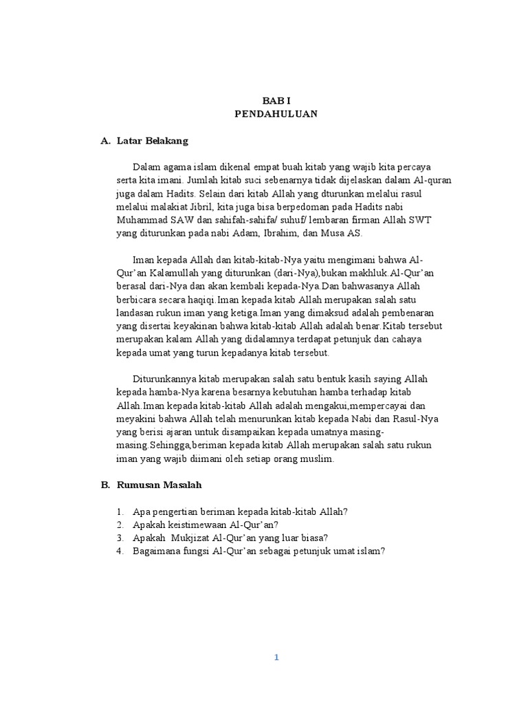 Makalah Kitab Kitab Allah | PDF | Filsafat