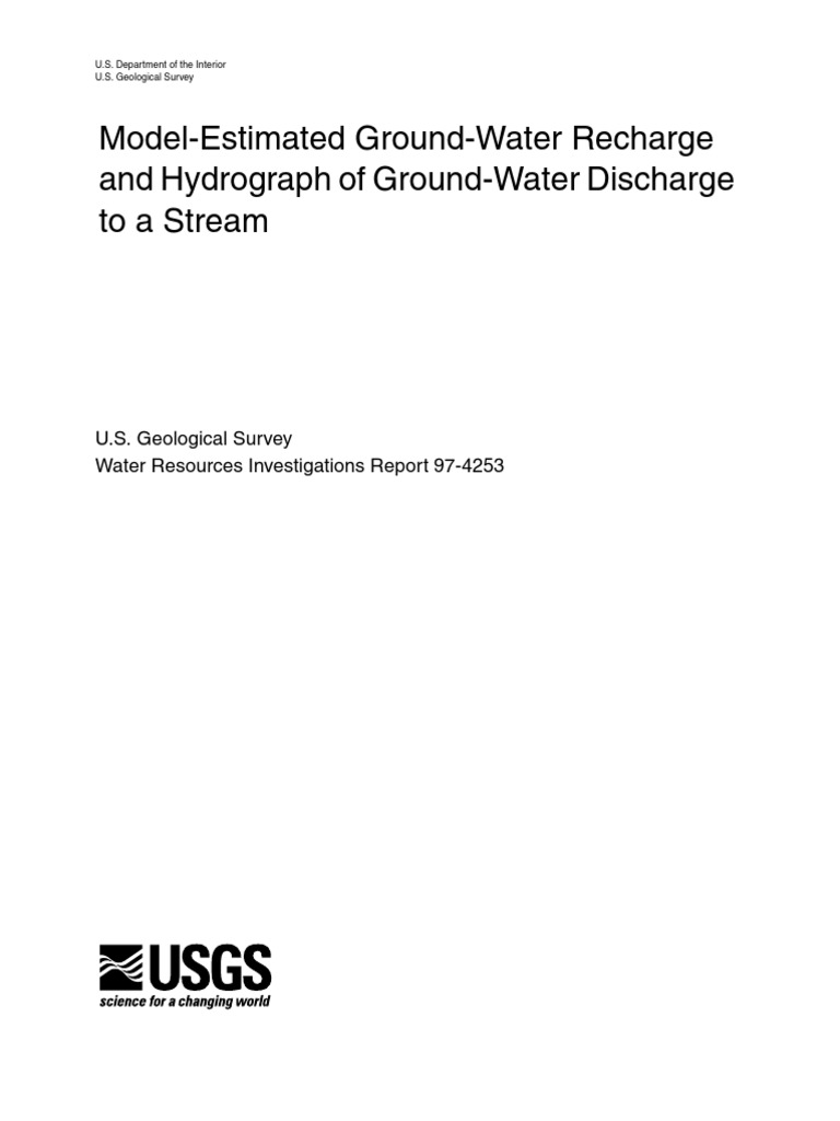 Ground-Water Recharge Model Report | PDF | Discharge (Hydrology ...