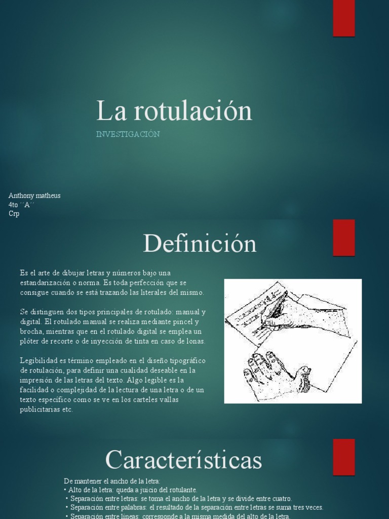 Definición y técnicas de rotulación | PDF | Tipografía | Lápiz