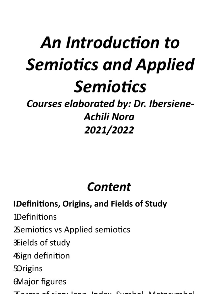 Understanding Semiotics and Its Applications | PDF | Semiotics ...