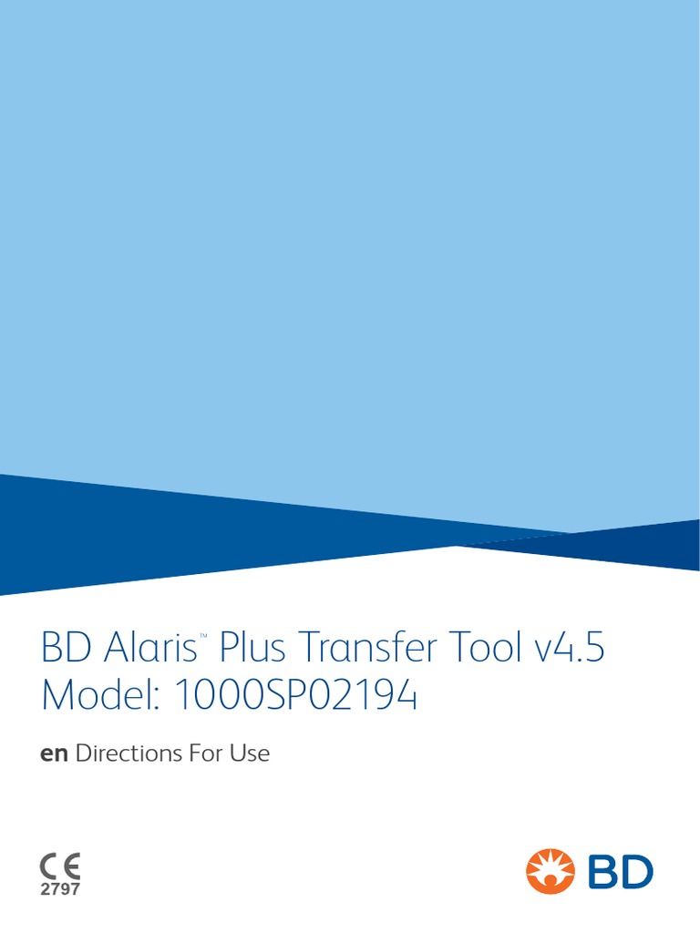 BD Alaris Plus Transfer Tool DFU BDDF00494 en | PDF | Intravenous ...